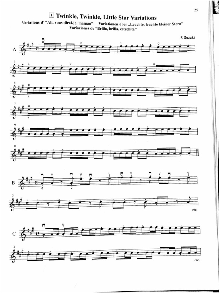 Suzuki - Book 1 | PDF