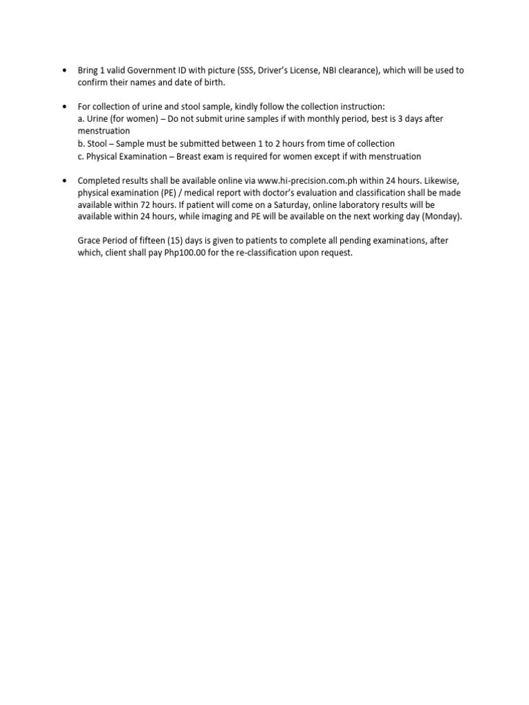 Hi-Precision Test Sample Guidelines | PDF