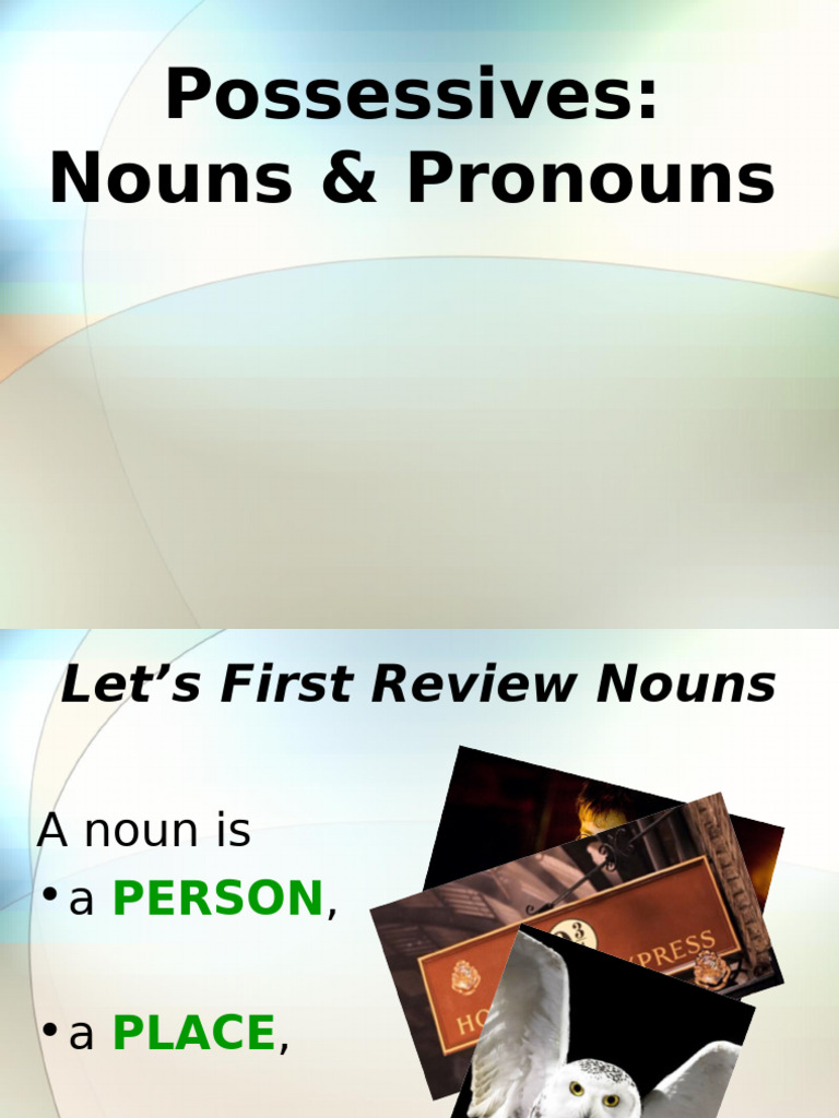 Possessives: Nouns & Pronouns | PDF
