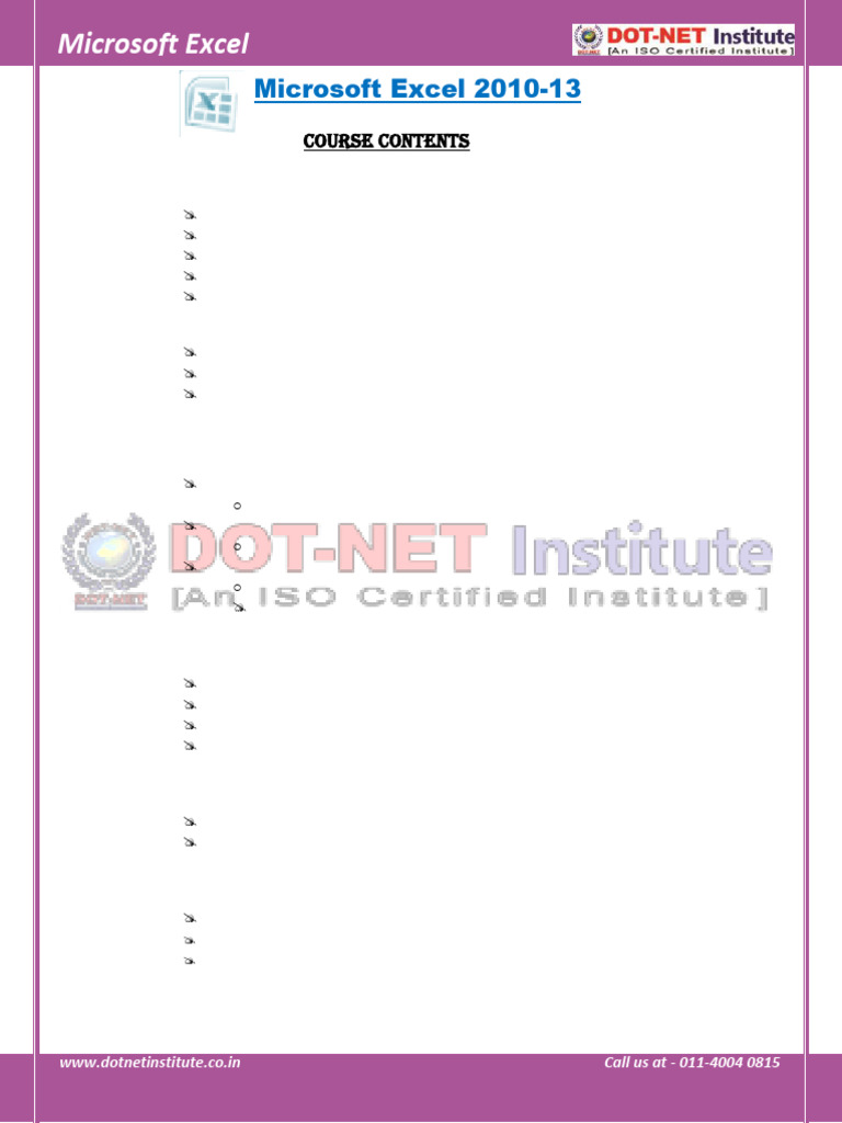 Ms Excel Lesson 1 Microsoft Excel Introduction Pdf Microsoft Excel