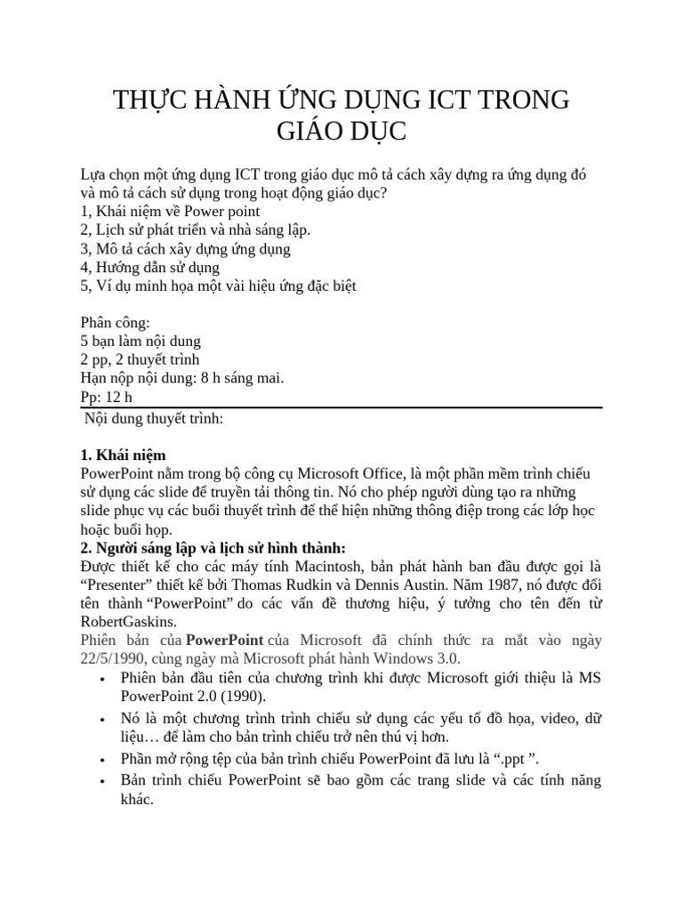 TH C Hành NG D NG Ict Trong Giáo D C | PDF