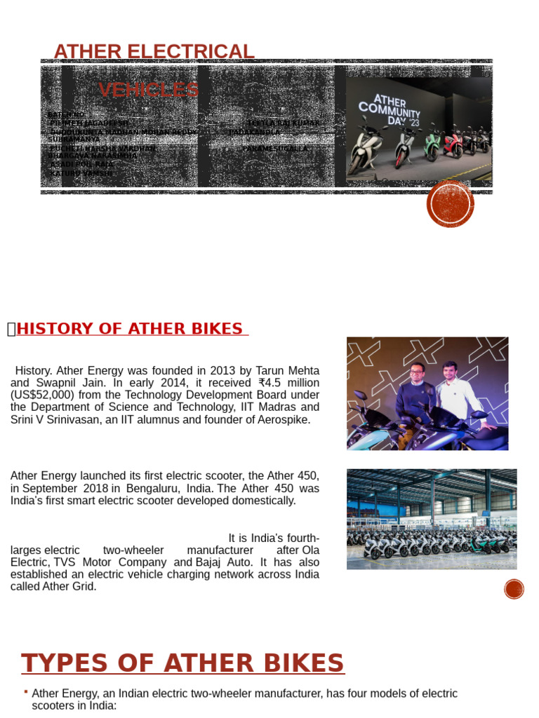 Ather electrical vehicles | PDF | Vehicles | Vehicle Technology