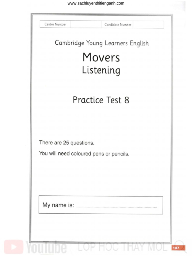 Movers 8 Complete Practice Tests SUCCEED in Cambridge English-Trang-2 | PDF