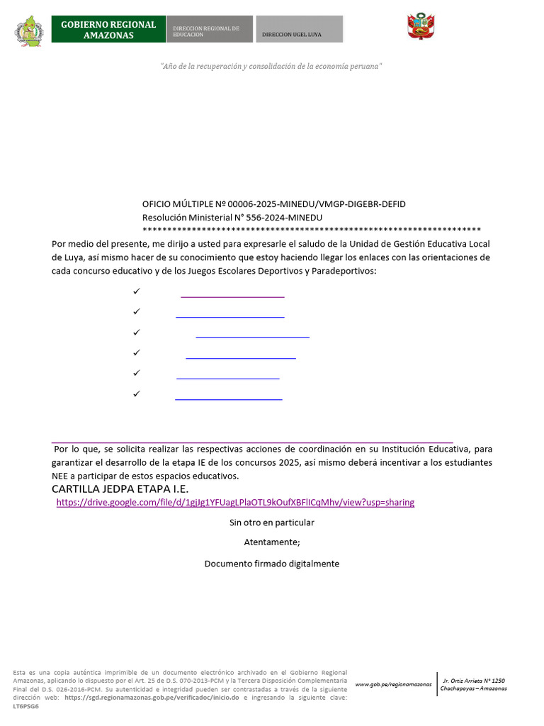 Oficio Multiple 034 Ok | PDF