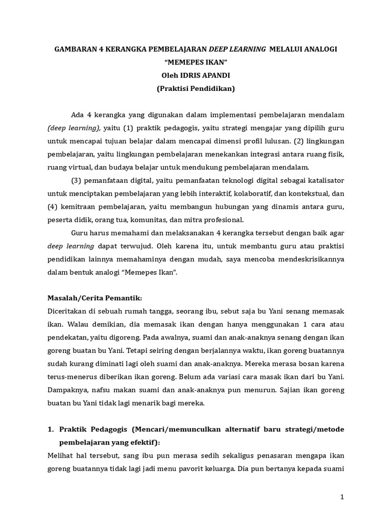 Gambaran 4 Kerangka Pemikiran Deep Learning | PDF