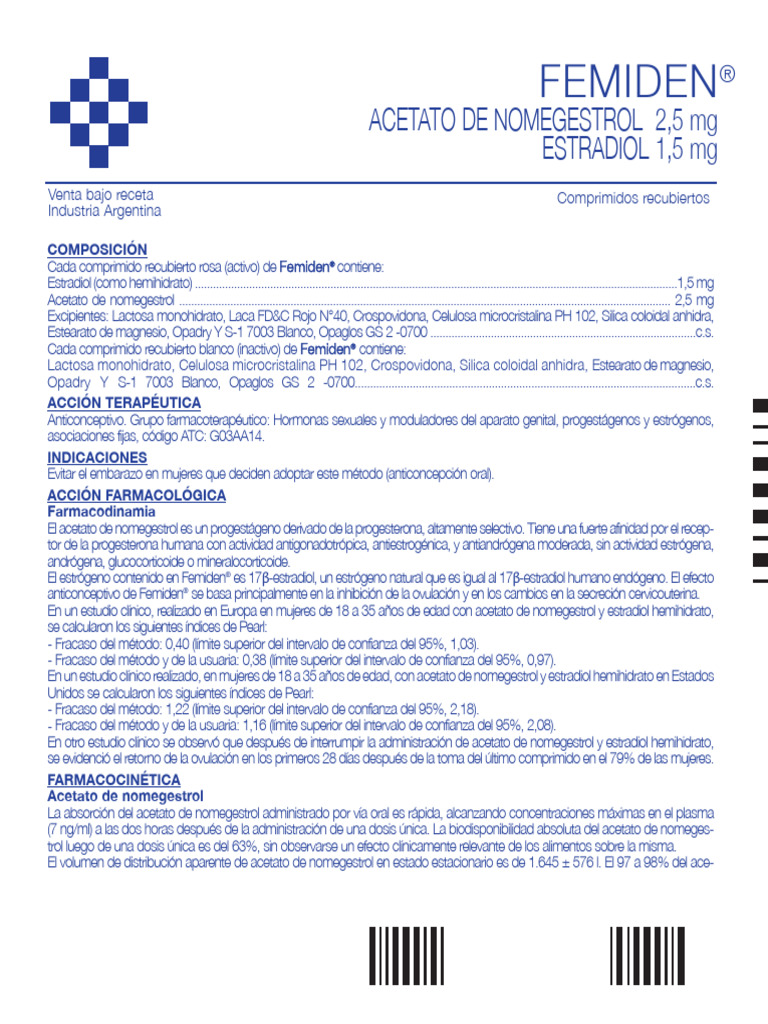 Femi Den | PDF | Control de la natalidad | Estradiol