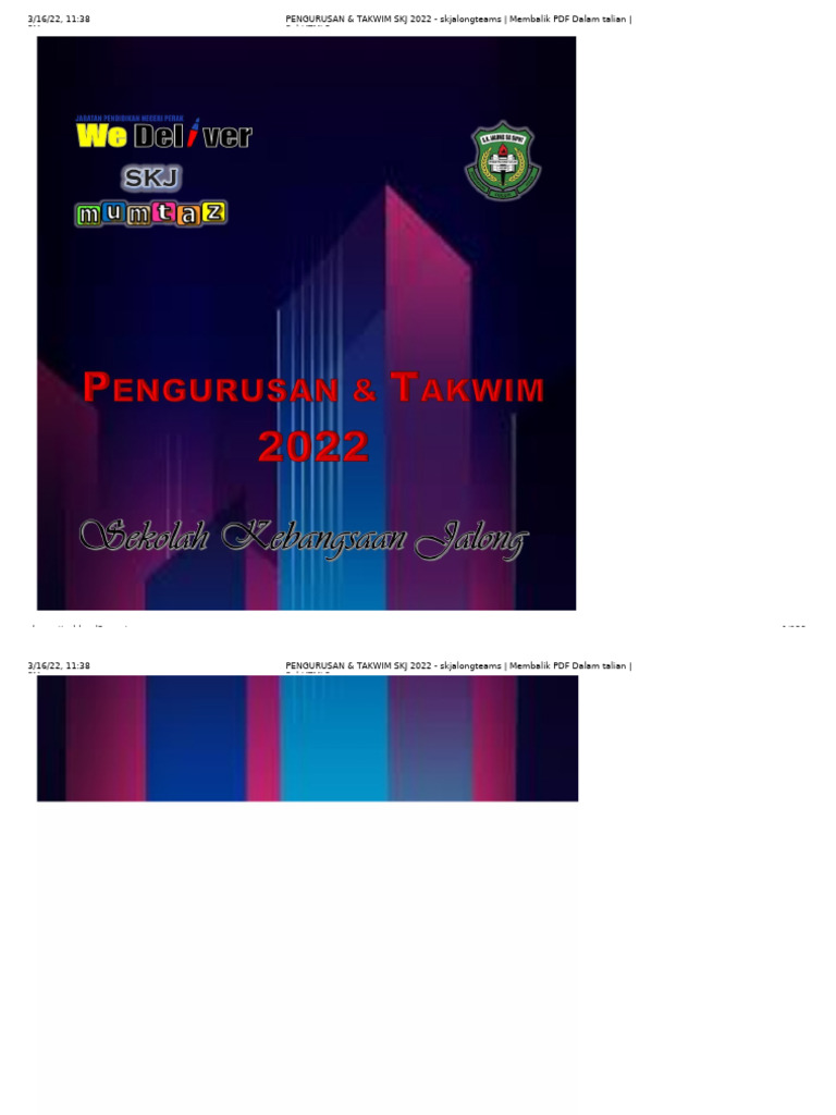 PENGURUSAN & TAKWIM SKJ 2022 - Skjalongteams _ Membalik PDF Dalam Talian _ PubHTML5 (1) | PDF