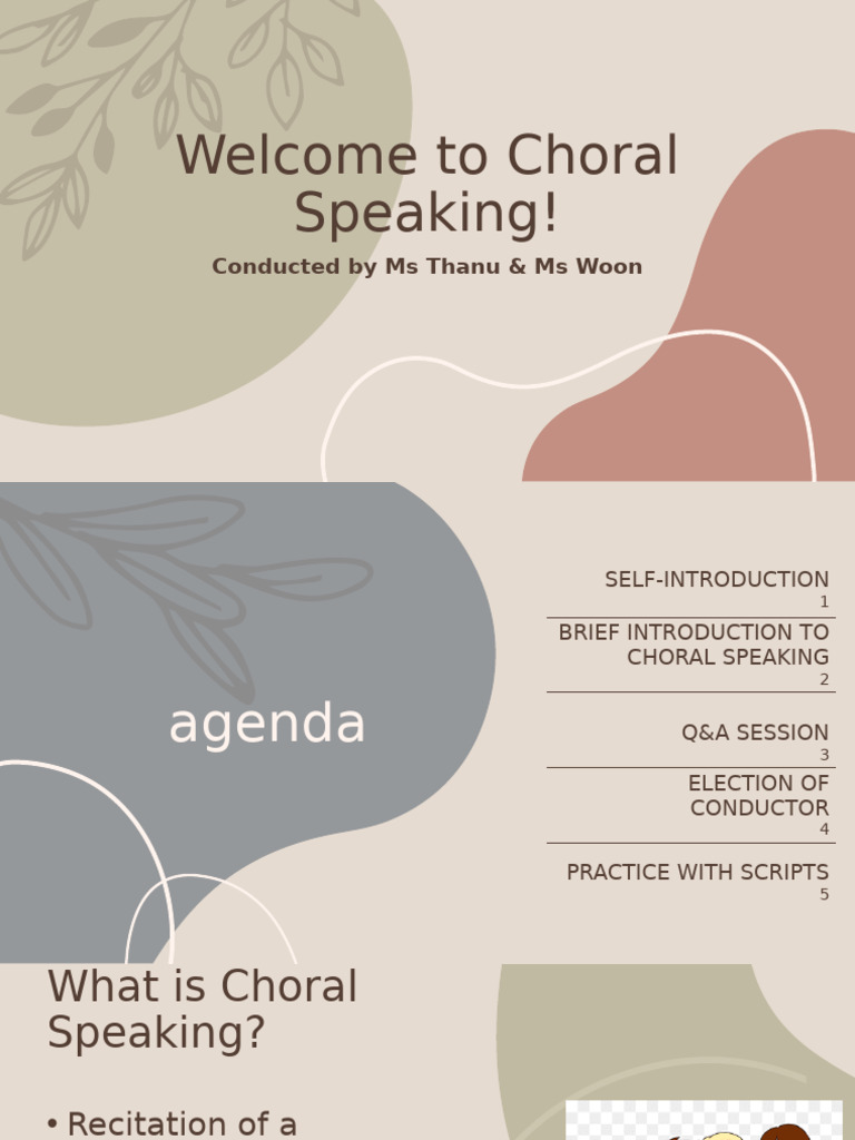 Welcome To Choral Speaking! | PDF