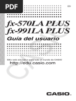 Manual de Usuario Casio FX-991EX (Español - 48 Páginas) | PDF | Calculadora | Ciencias de la ...