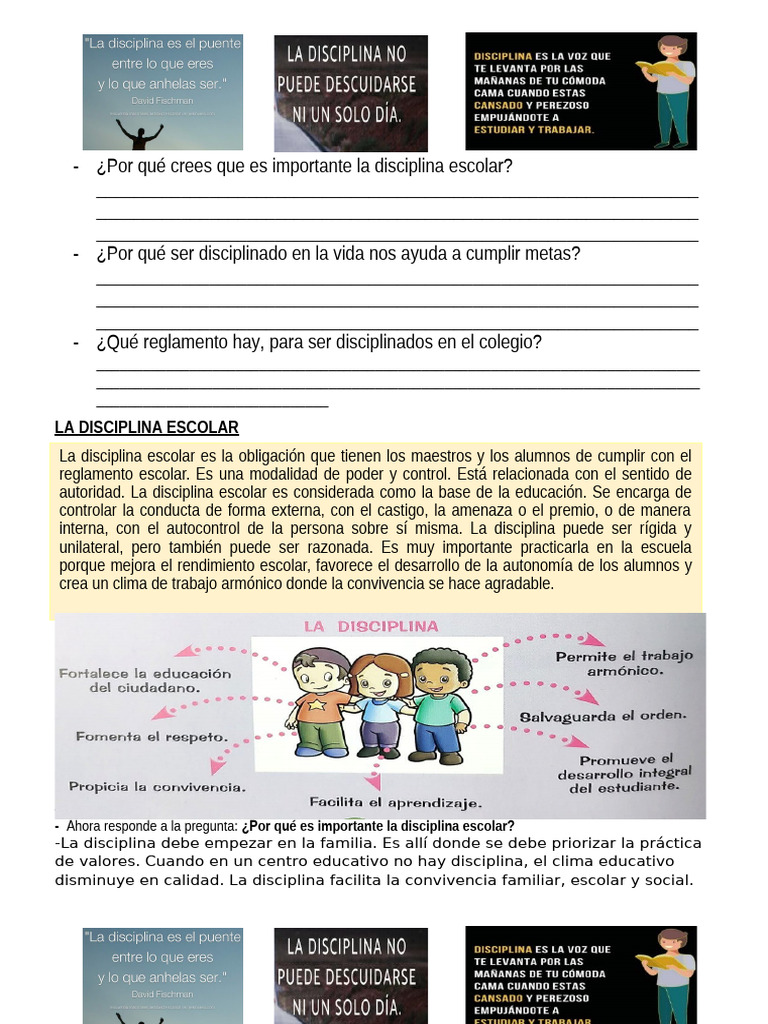 La Disciplina - Tutoria | PDF | Escuelas