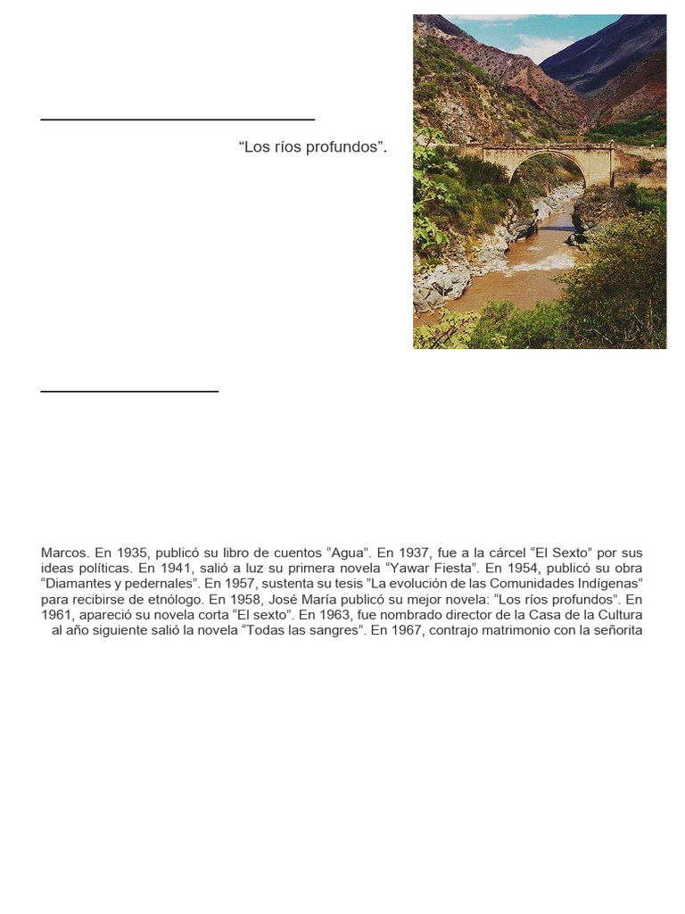 Análisis de "Los ríos profundos" | PDF