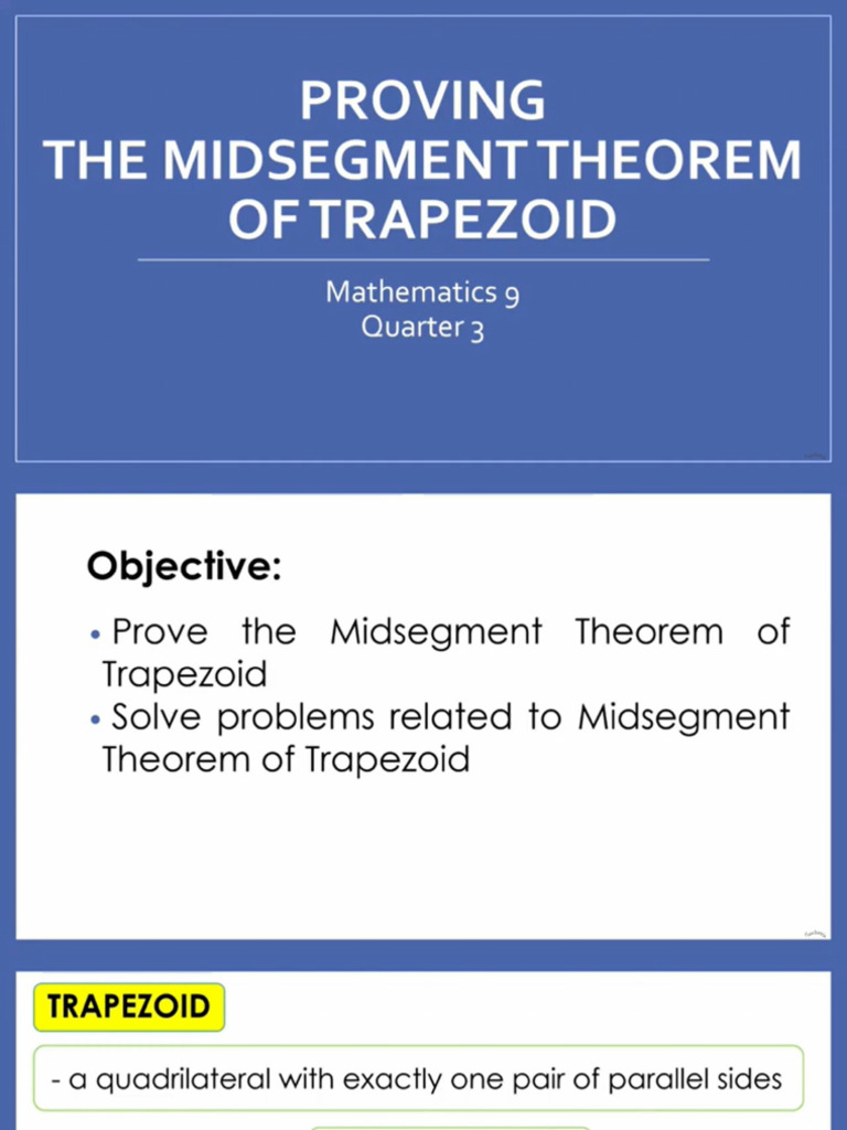 Proving midsegment trapezoid | PDF