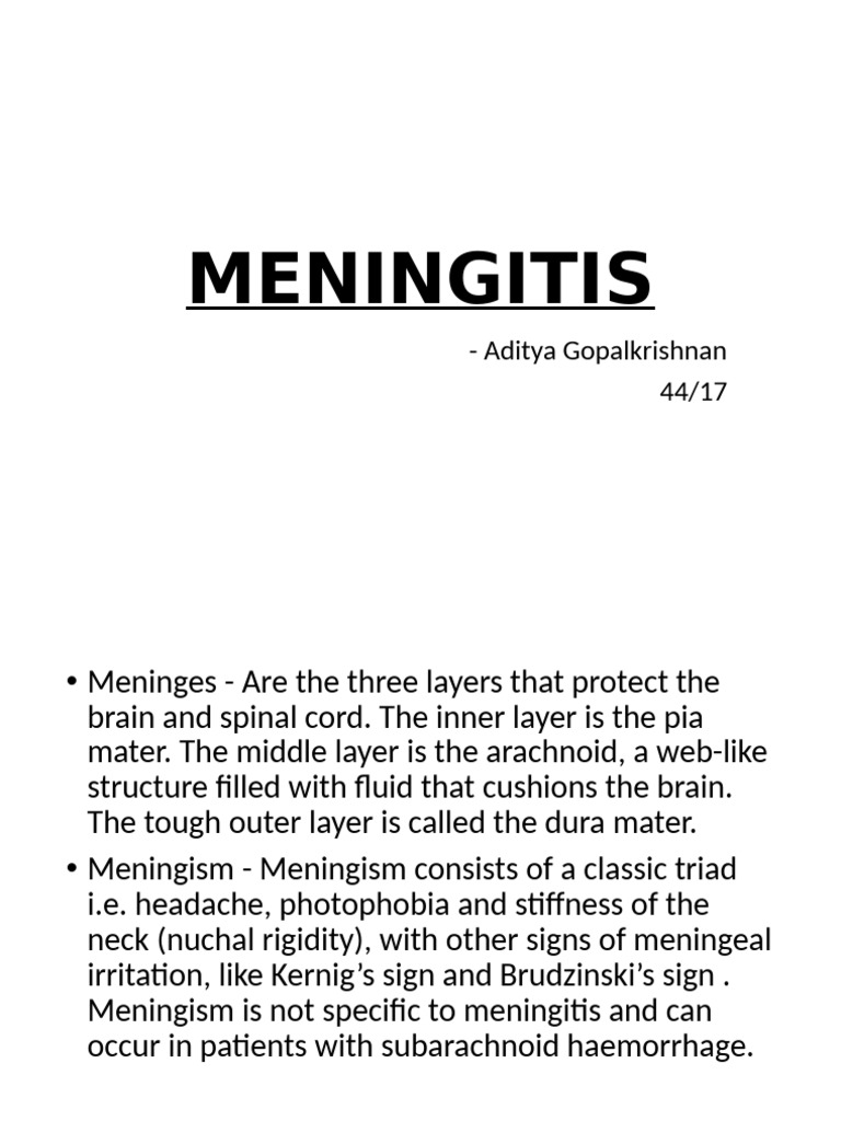 Meningitis Final | PDF