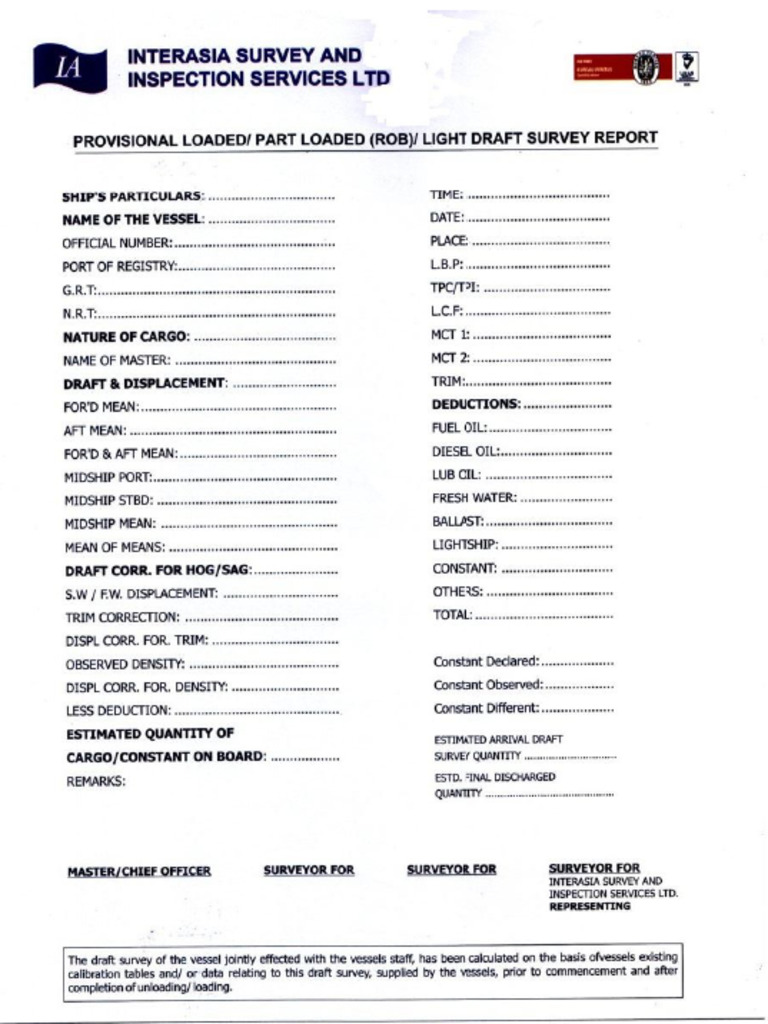Draft Survey Format | PDF