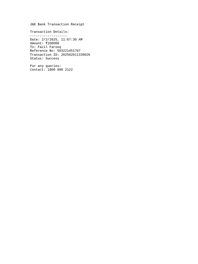 Transaction Receipt | PDF