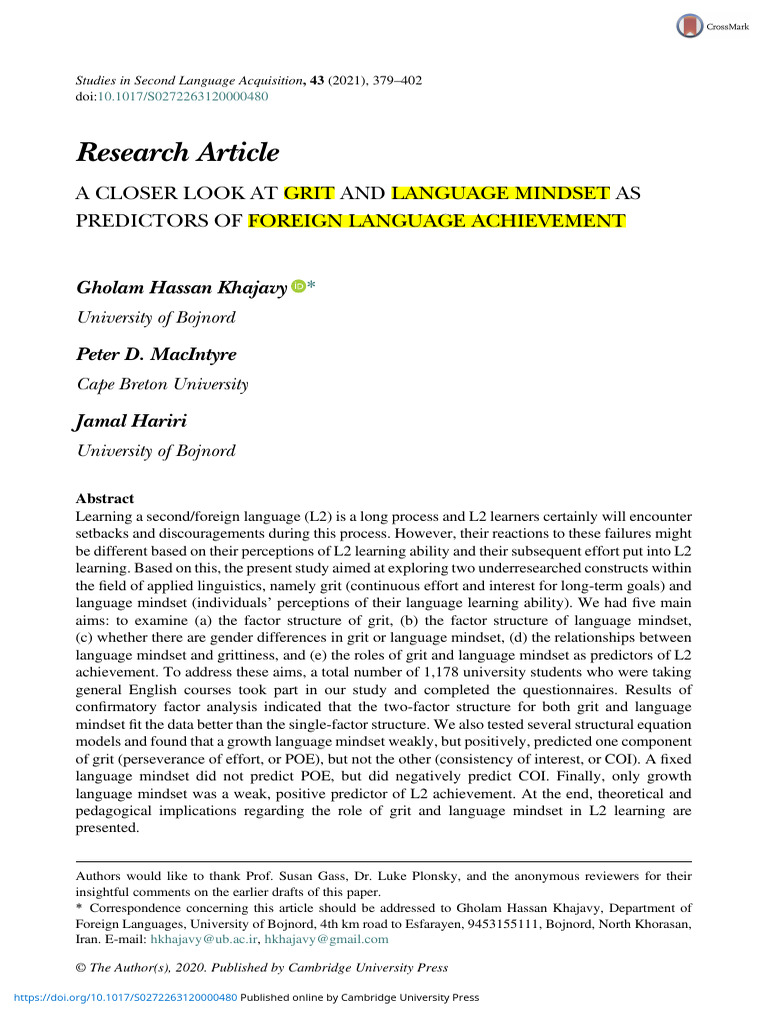 A Closer Look at Grit and Language Mindset As Predictors of Foreign ...