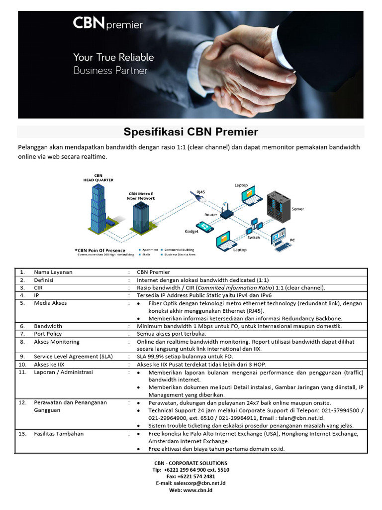 Spesifikasi Layanan CBN Premier | PDF