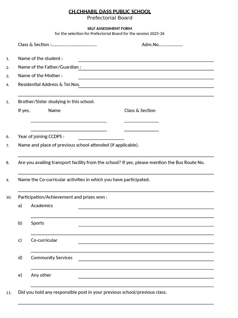 Prefectorial Board 2 | PDF