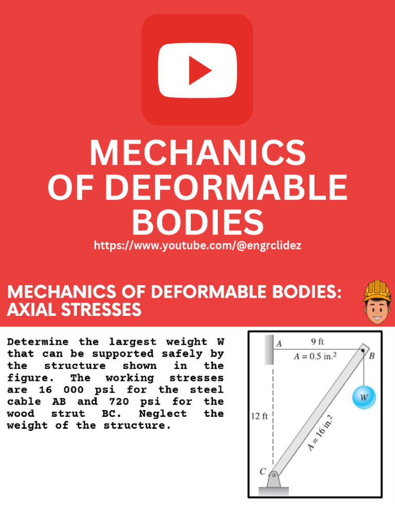 Mechanics of Deformable Bodies | PDF