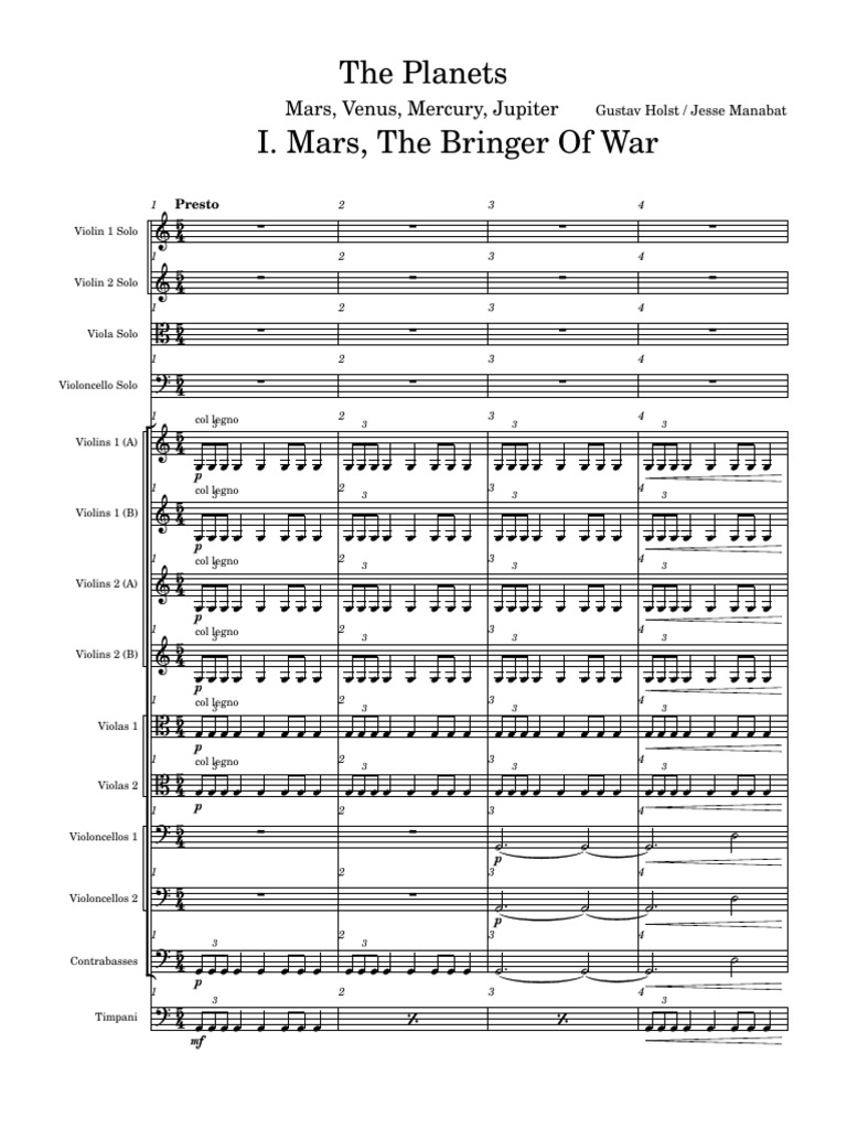 Mars: The Bringer of War Analysis | PDF | The Planets | Orchestras