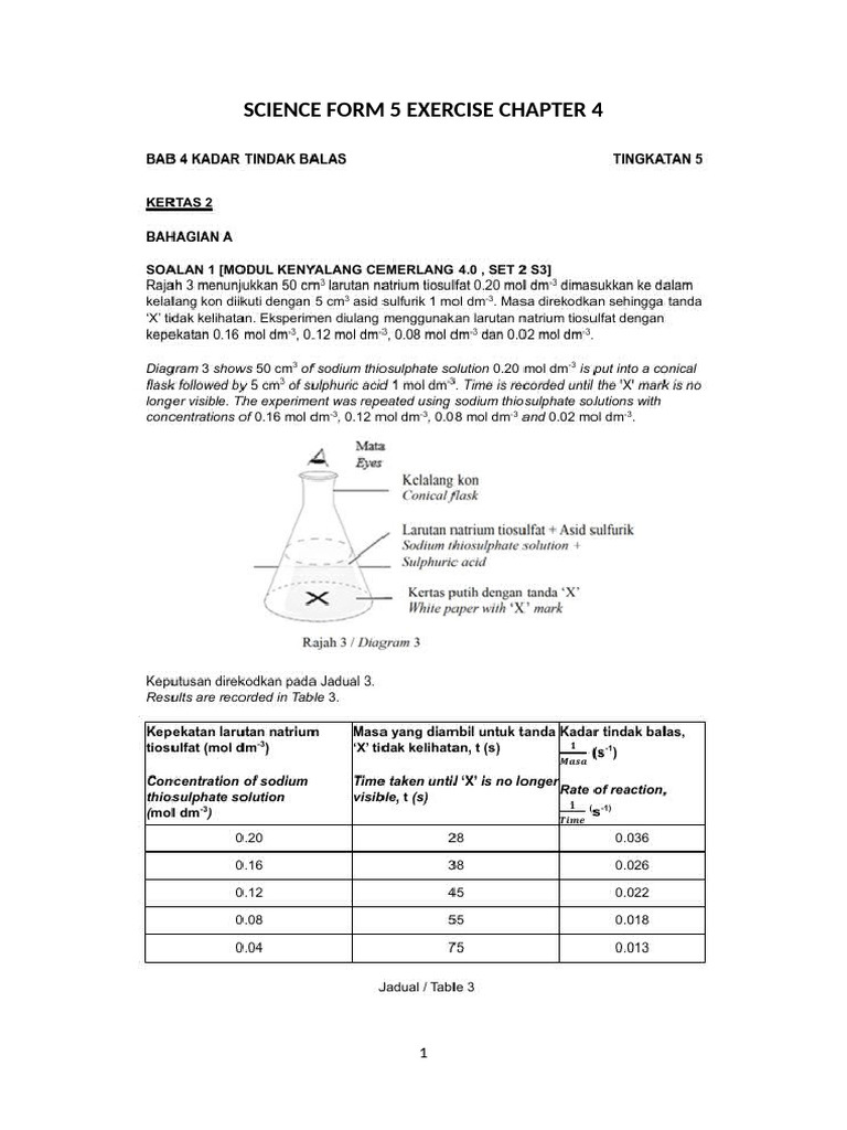Science Form 5 Exercise Chapter 4 2025 | PDF