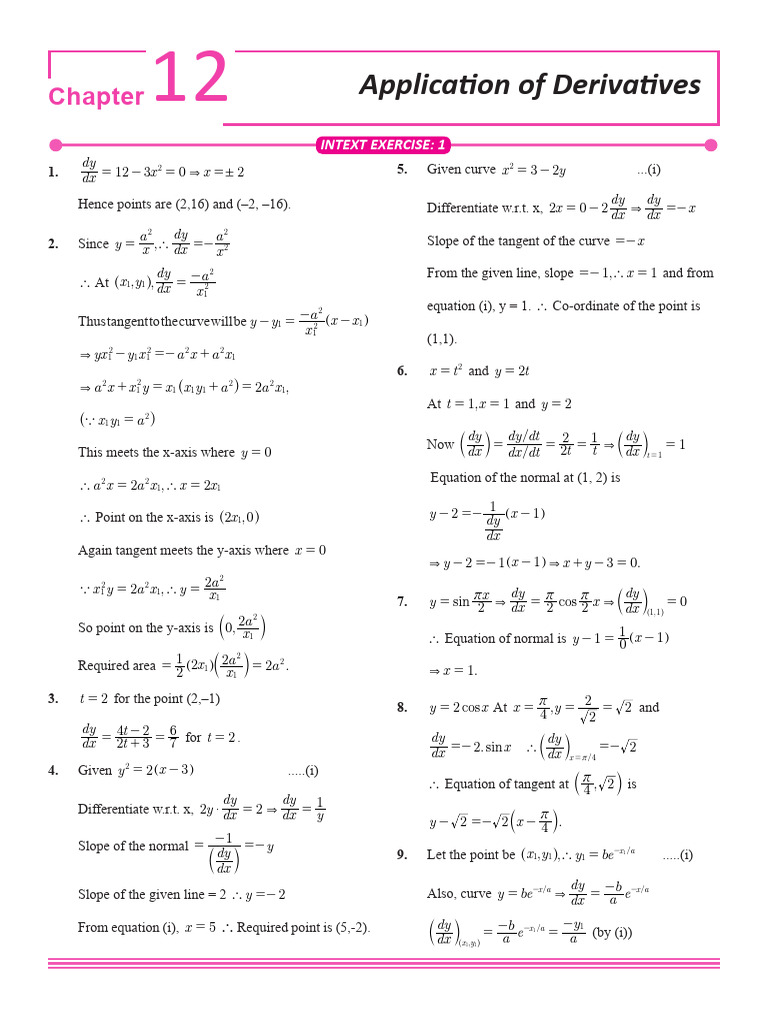12. AOD Solution | PDF | Slope | Tangent
