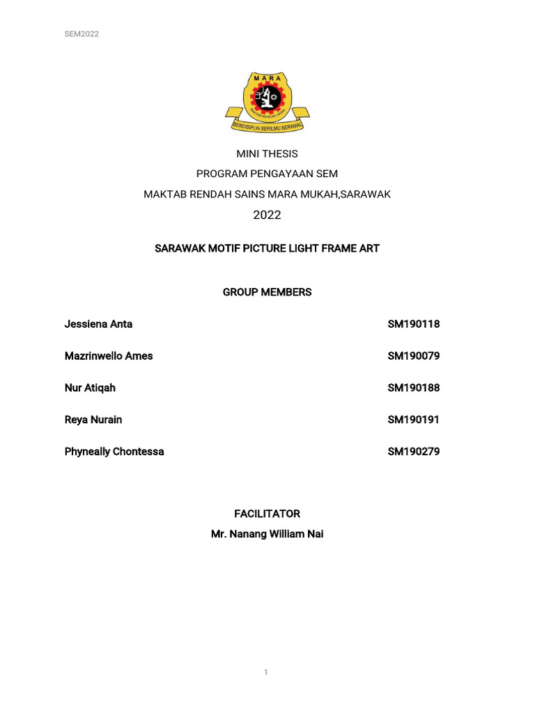 Sarawak's.motif - Light.up - Frame Jessiena Anta | PDF