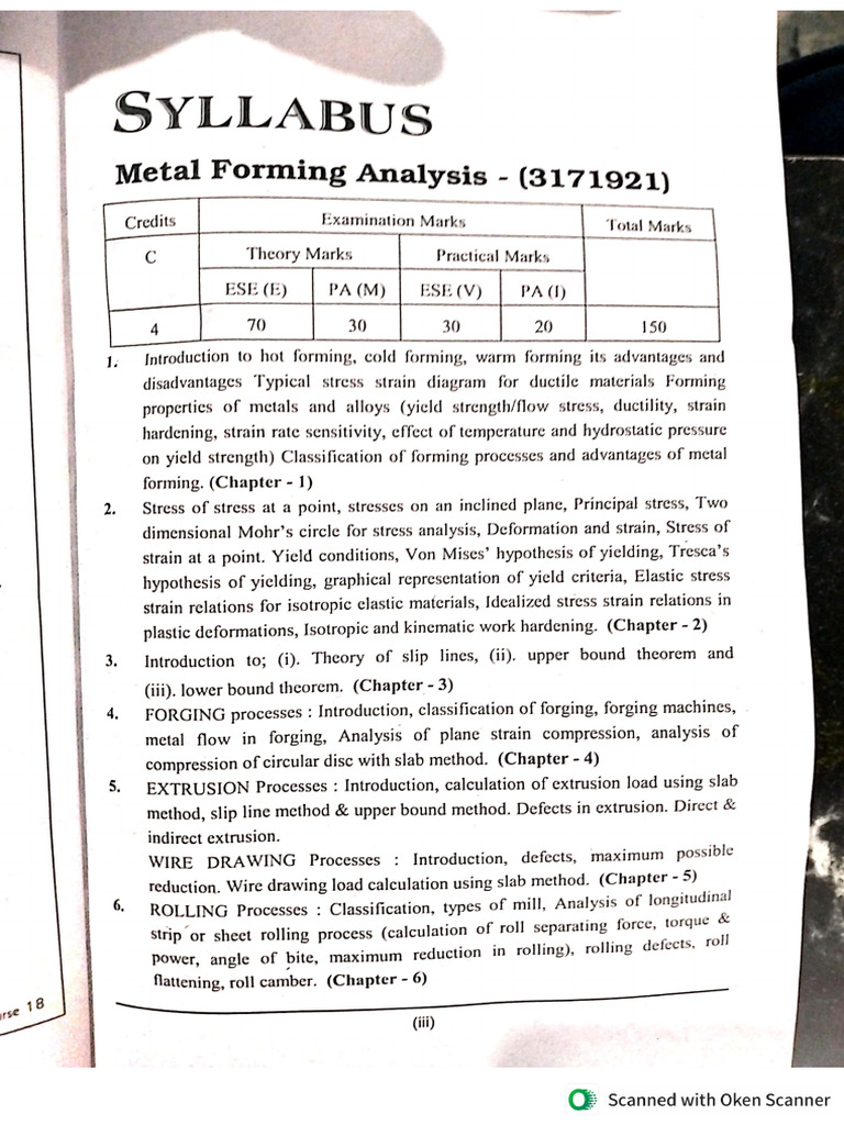 Metal Forming Analysis Book PDF | PDF
