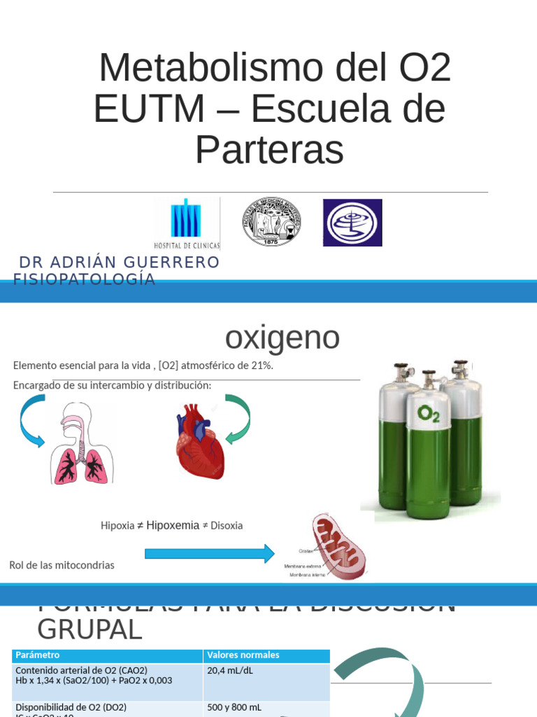 Metabolismo Del O2 | PDF | Fisiología | Medicina CLINICA