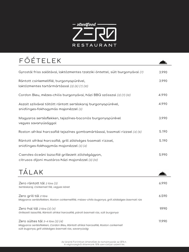 Zero Menu 202311 | PDF