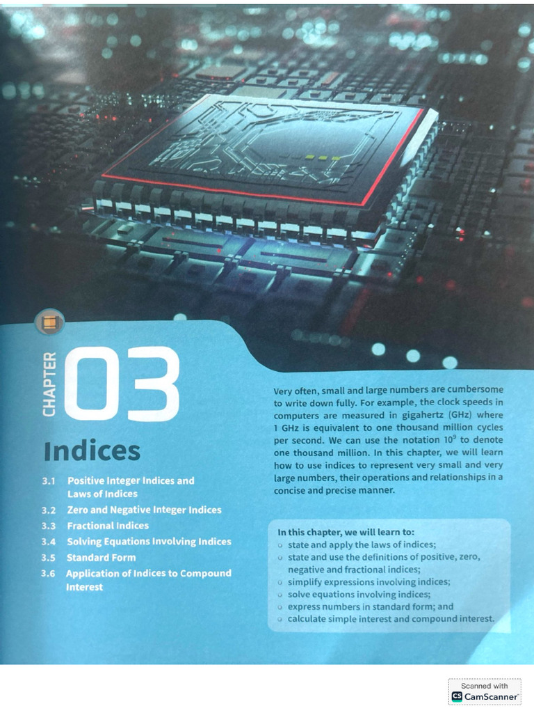 New Discovering Mathematics Sec 3 Chapter 3 Indices | PDF