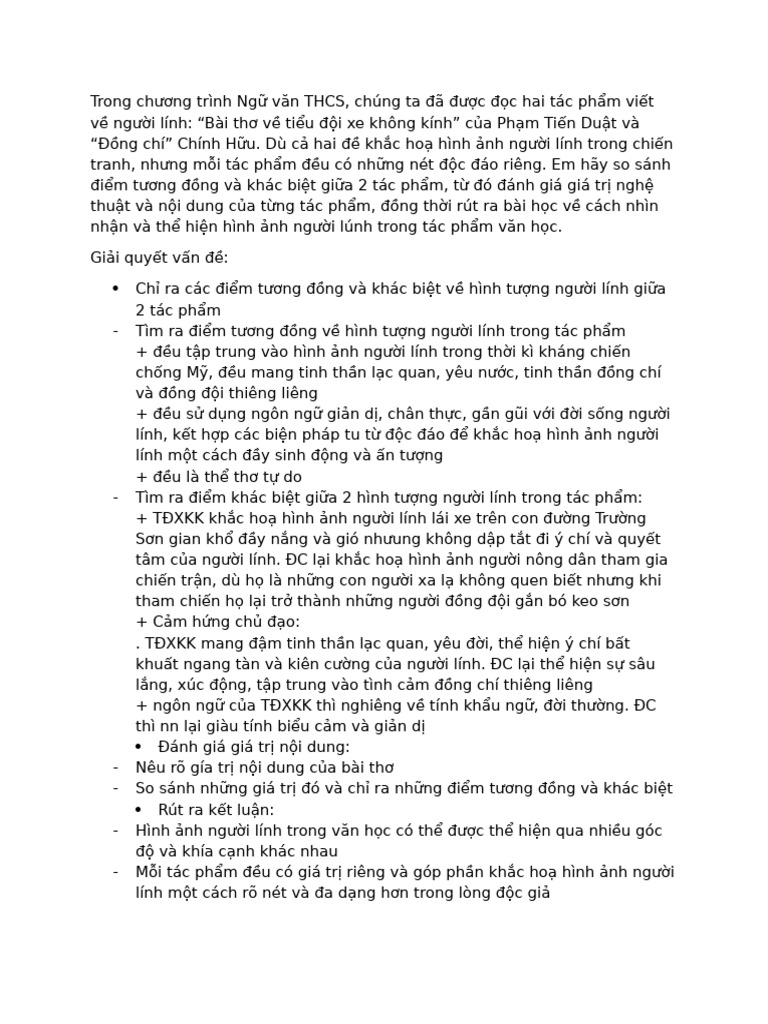 Trong Chương Trình Ngữ Văn THCS | PDF