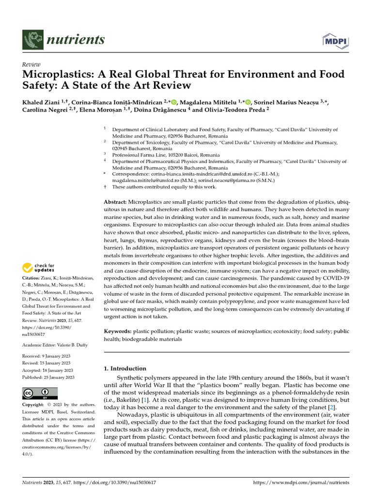 2023-Microplastics | PDF | Plastic | Water