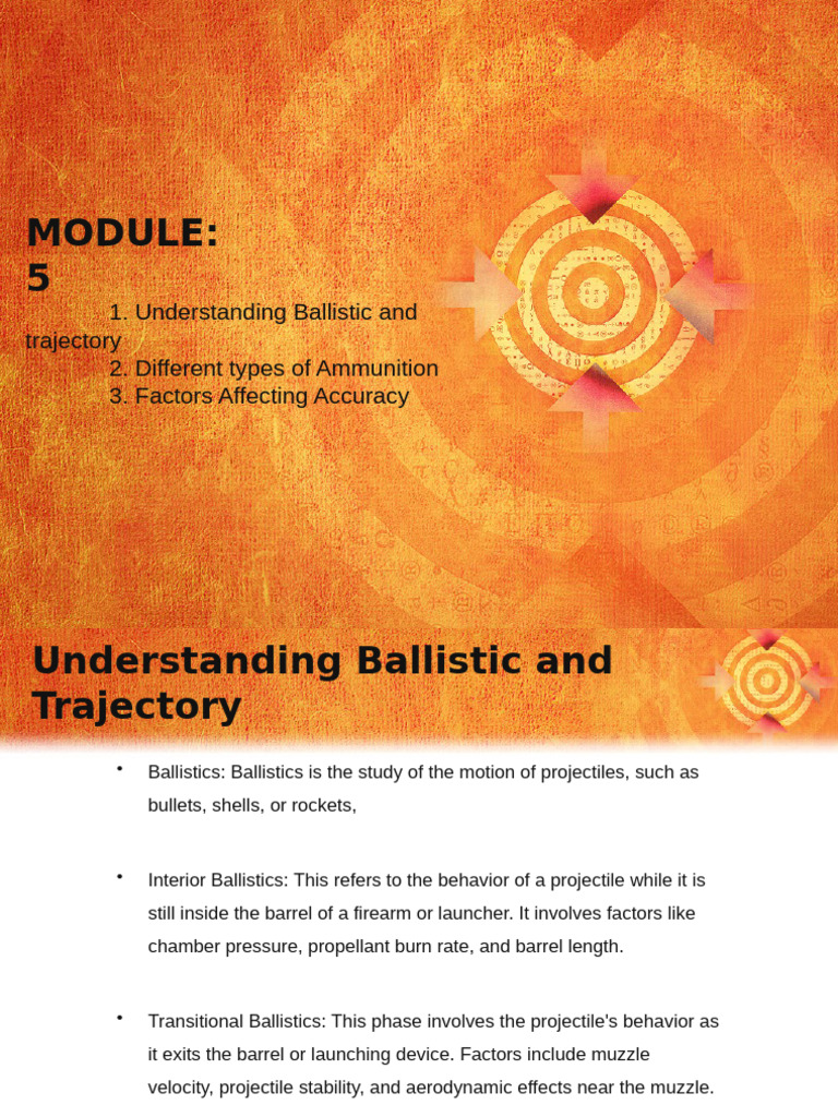 Module 5 Ballistic and Ammunition | PDF | Gun Barrel | Firearms