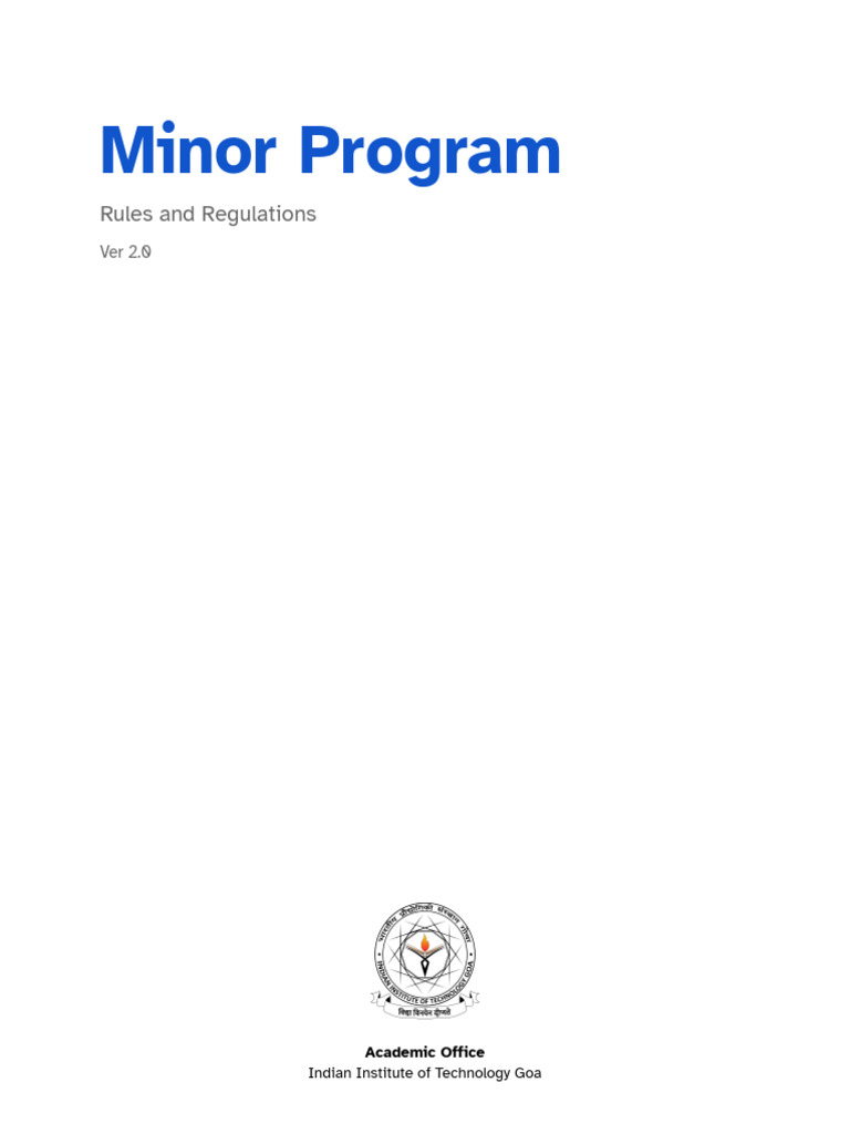 Minor-Program-Rules-and-Regulations | PDF | Mathematical Analysis ...