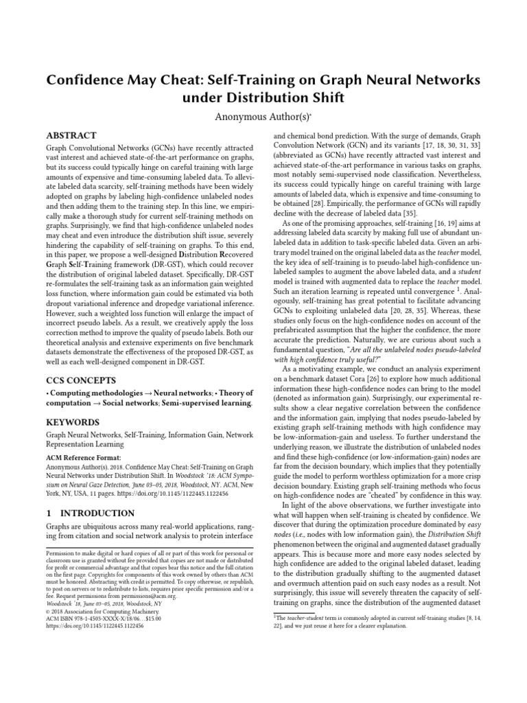 (WWW2022) Confidence May Cheat Self-Training On Graph Neural Networks Under Distribution Shift ...
