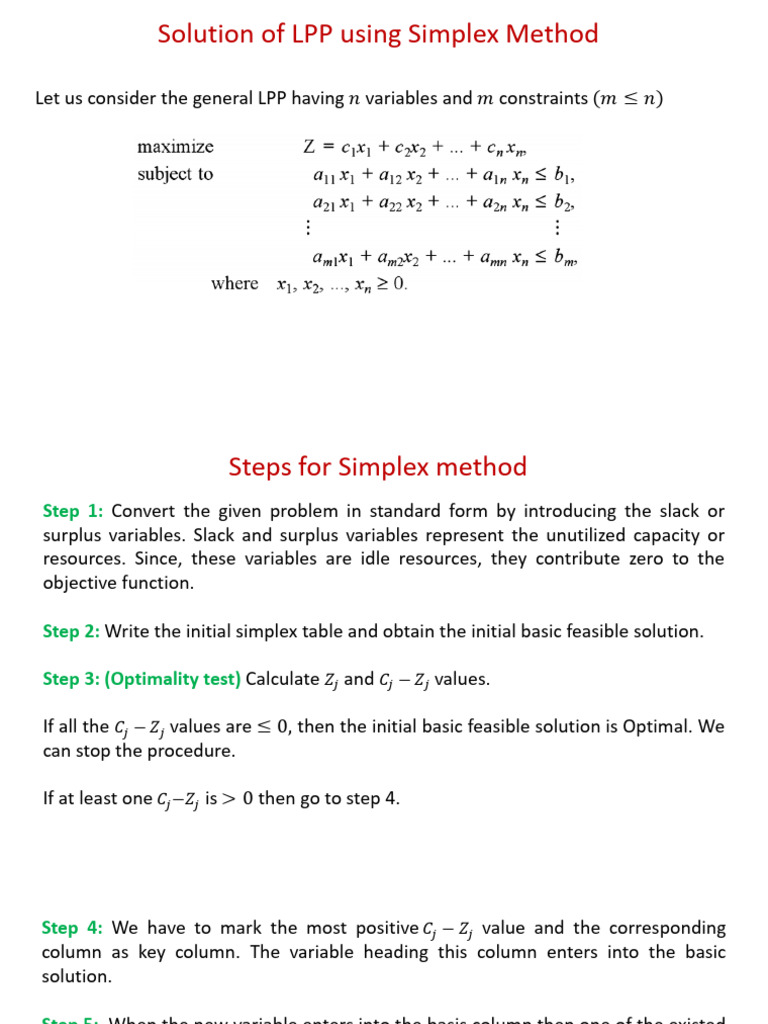 7-Simplex Method-04-01-2025 | PDF | Mathematical Analysis | Computational Science