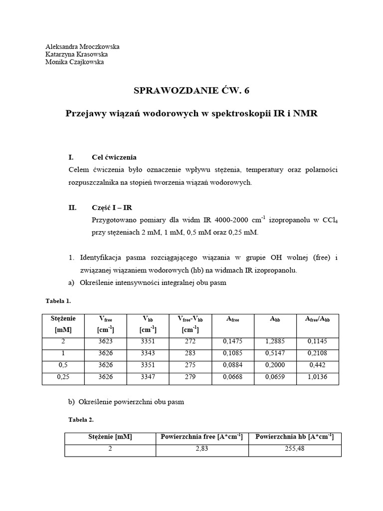 ĆW 6 Sprawozdanie | PDF