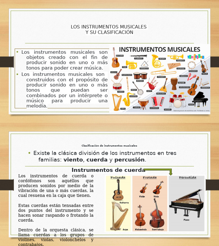 Clasificación de Instrumentos Musicales | PDF