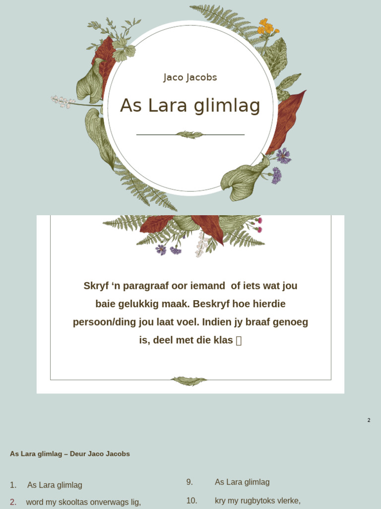 As Lara Glimlag | PDF