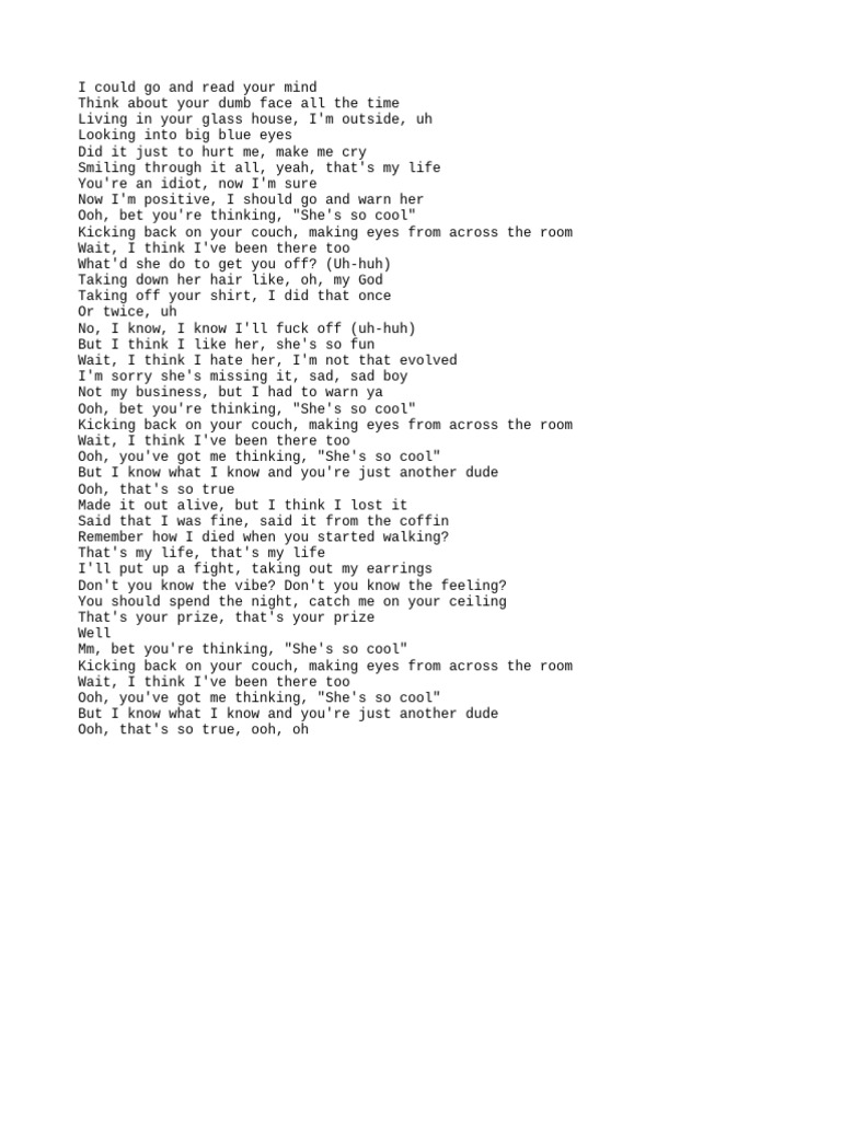That's So True Lyrics Analysis | PDF