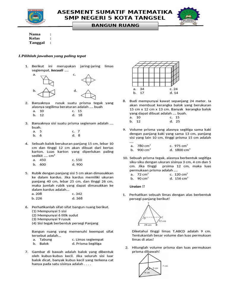 UH Bangun Ruang Sisi Datar | PDF
