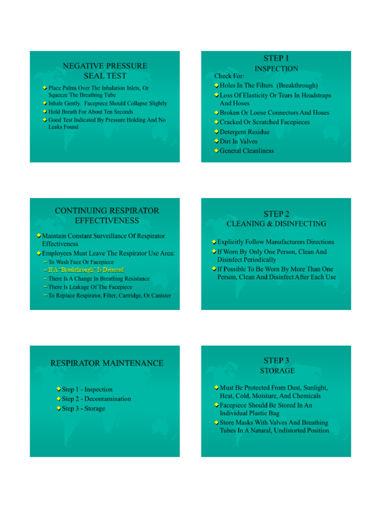 Respiratory Protection 4-9-10 | PDF | Respiration | Equipment