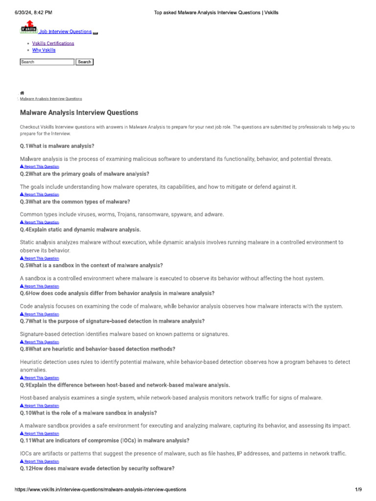 Malware Questions | PDF