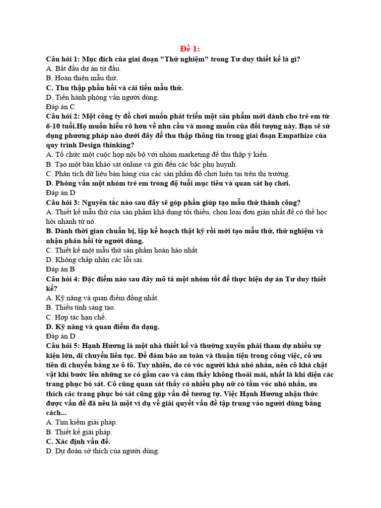 Bộ Đề Ôn TDTK | PDF