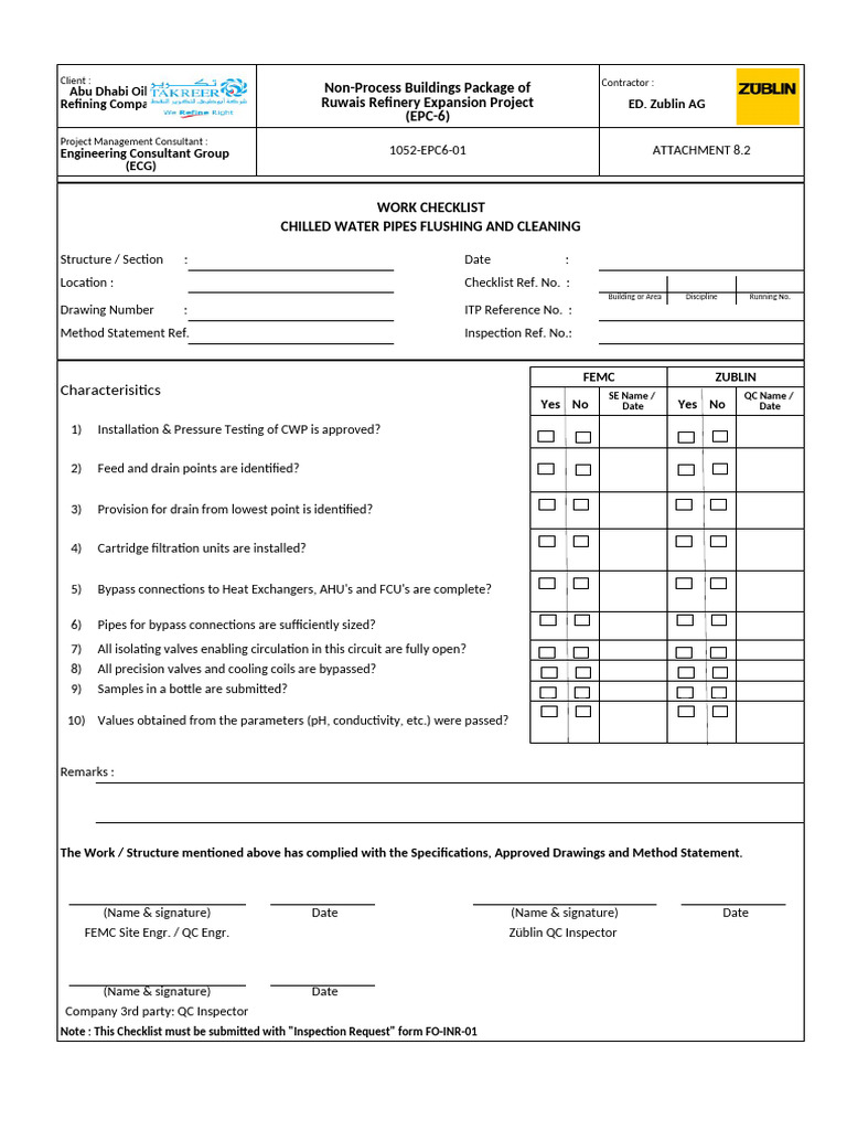 CL - Pre-Commissining Chilled Water Flushing and Cleaning | PDF | Mechanical Engineering ...