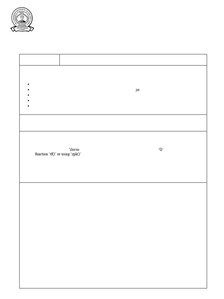 Root Locus Analysis Using MATLAB | PDF | Applied Mathematics