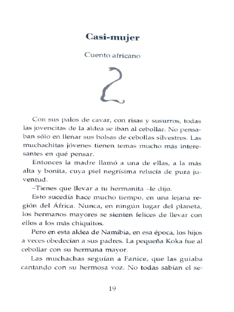 Casi una mujer: Cuento de Koka | PDF | Las artes escénicas