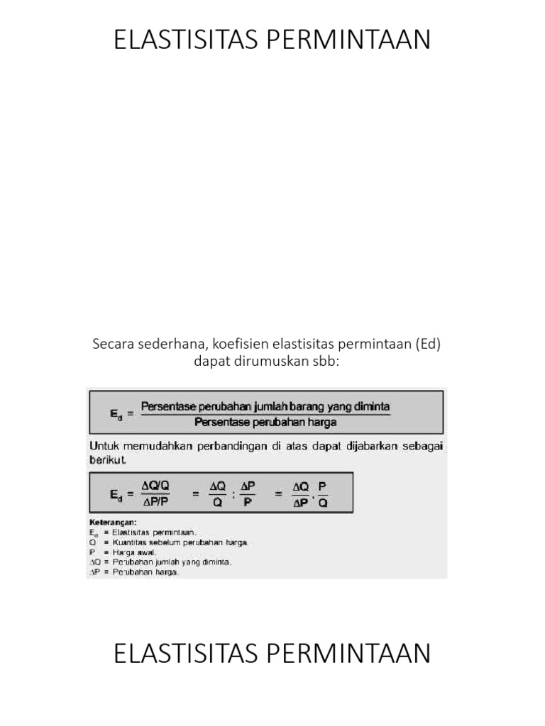Elastisitas Permintaan Penawaran 2025 | PDF