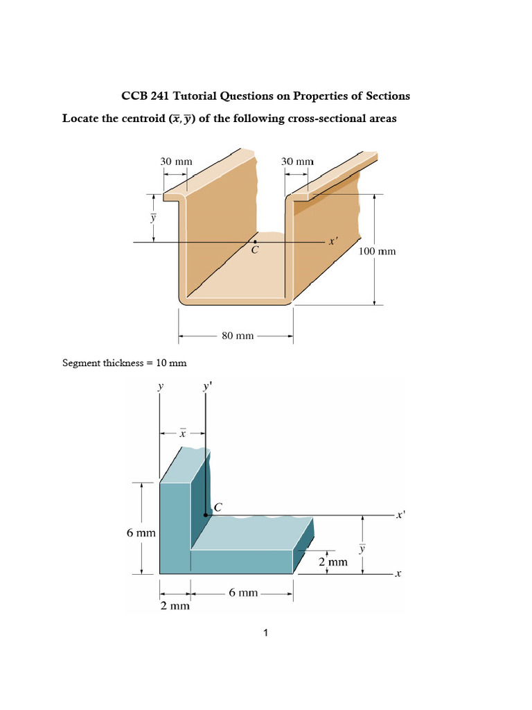 Tutorial Questions On Properties of Sections | PDF